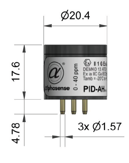 PID-AY5 Alphasense сенсор газа Летучих органических соединений VOC